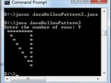 Java Code To Hollow Triangle Pattern Codeforcoding
