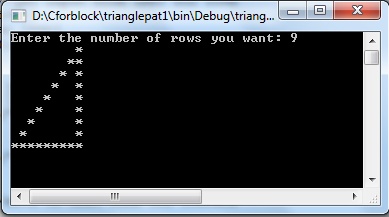 Hollow triangle pattern in C programming - Codeforcoding
