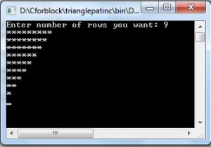 C program to Floyd's triangle star pattern - Codeforcoding