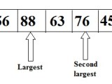 C Program To Find Largest And Second Largest Elements In Array