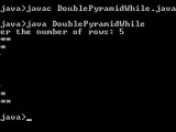 Display Integrated Pyramid Star Pattern In Java Using While Loop