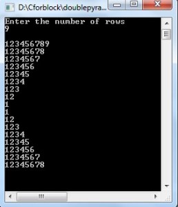 C++ Program to display integrated pyramid number pattern using while ...