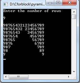 C++ Program to display integrated pyramid number pattern using while loop - Codeforcoding