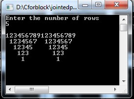 C++ program to create combined Pyramid pattern using while loop - Codeforcoding