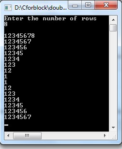C program to display integrated pyramid number pattern using while loop ...