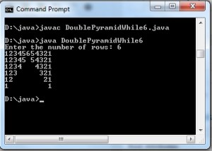 Program to display integrated pyramid number pattern in Java using ...
