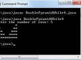 Display Integrated Pyramid Star Pattern In Java Using While Loop