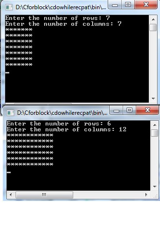 C program for print solid rectangle and square star pattern - Codeforcoding