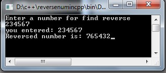 C++ program to reverse a number using loops - Codeforcoding