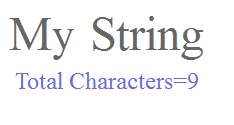 Java program: count the total number of characters including space in ...
