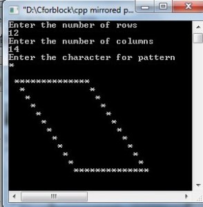 C++ Mirrored and hollow mirrored parallelogram star pattern using Do-while - Codeforcoding
