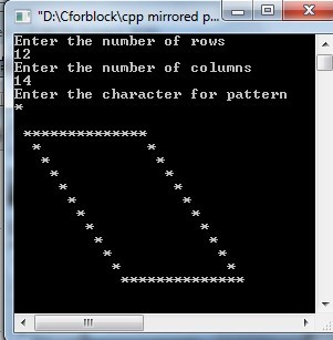 C++ Mirrored and hollow mirrored parallelogram star pattern using Do-while - Codeforcoding
