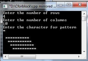 C++ Mirrored and hollow mirrored parallelogram star pattern using Do ...