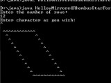 Java Program To Print Mirrored And Hollow Mirrored Rhombus Pattern
