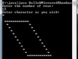 Java Code To Print Mirrored Rhombus Pattern Using While Loop