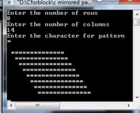 C Mirrored and hollow mirrored parallelogram star pattern using Do-while - Codeforcoding