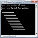 C++ program to Mirrored and Hollow mirrored Rhombus star pattern using ...
