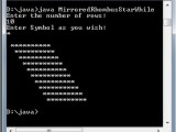Java Code To Print Mirrored Rhombus Pattern Using While Loop