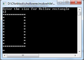 Display Hollow square star pattern in C using loops - Code for Java c