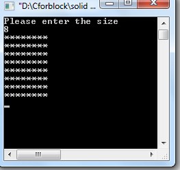 C++ program to print solid square star pattern - Code for Java c