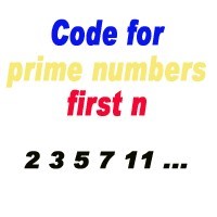 Program for print first n prime numbers in C - Code for Java c