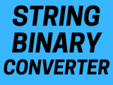 String To Binary Converter Online Tool