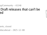 2248 Bug Draft Releases That Can T Be Deleted Codeberg Community