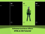 Responsive Animated Card Hover Effects Using Html Css Only