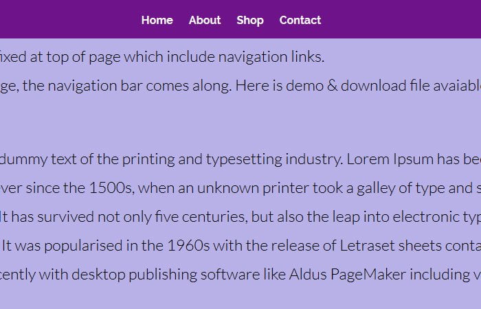 Simple Pure CSS Sticky Header On Scroll | Codeconvey