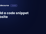 Designing The Snippet Edit Page Build A Code Snippet Website Codecourse