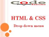 How To Create Drop Down Menu With Html Css Code Exercise