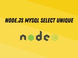 Nodejs Mysql Select Unique Codeforgeek