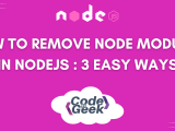 How To Remove Node Modules In Node Js 3 Easy Ways Codeforgeek