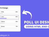 Create An Attractive Poll Ui Design Using Html Css Javascript Codegyan