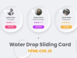 Card Slider With Water Drop Effects In Html Css And Javascript