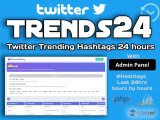 Trends24 Twitter Trending Hashtag Php Script With Admin Panel