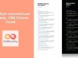 Css Style Columncount Property Css Column Count Codelucky