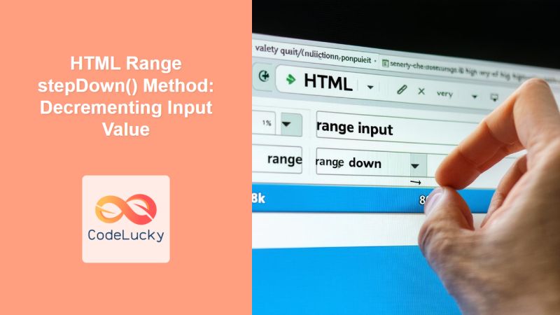 Html Range Stepdown Method Decrementing Input Value Codelucky - Stunning City Pattern - High Resolution