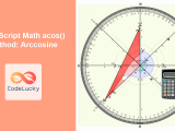 Javascript Math Acos Method Arccosine Codelucky
