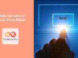 Javascript Onreset Event Form Reset Codelucky