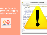 Javascript Console Error Method Logging Error Messages Codelucky
