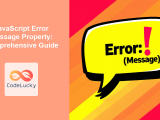 Javascript Error Object Handling Errors Codelucky