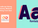 Javascript String Fontsize Method Setting Font Size Codelucky