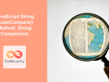 Javascript String Localecompare Method String Comparison Codelucky