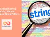 Javascript String Match Method Matching String Pattern Codelucky
