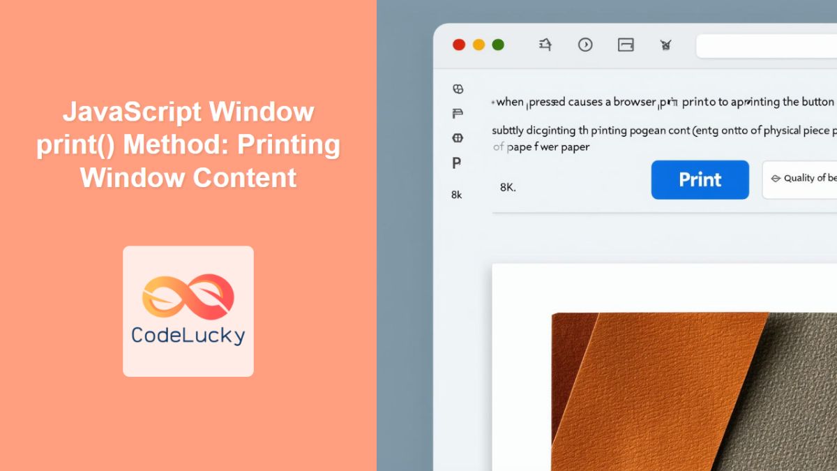 JavaScript Window print() Method: Printing Window Content - CodeLucky
