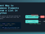 Best Way To Remove Elements From A List Python Tutorial With Examples