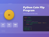 Python Coin Flip Program Count Heads And Tails Easily Codelucky