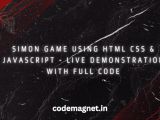 Simon Game Using Html Css Javascript Live Demonstration With Full