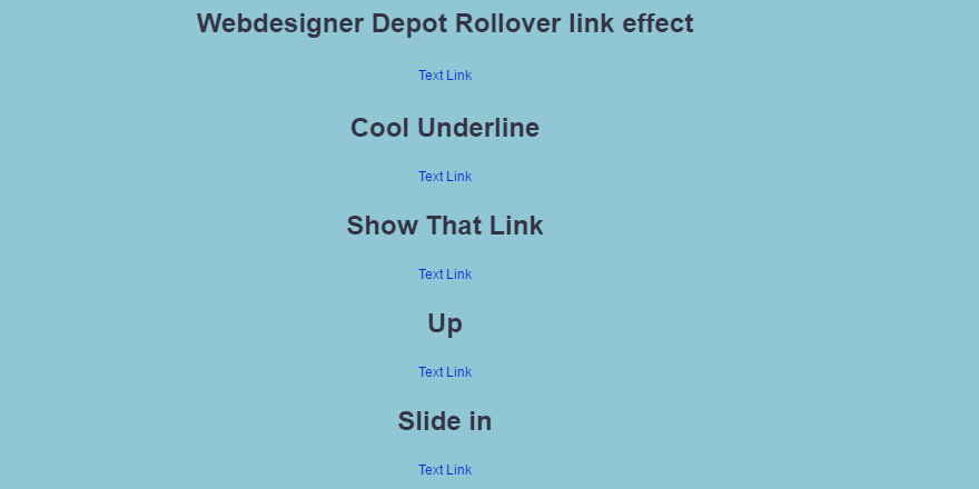 Link Hover Effects – CodeMyUI